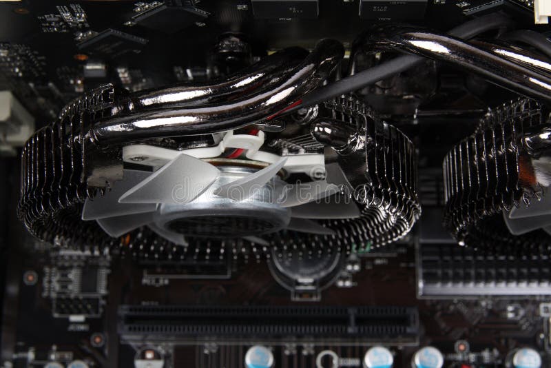 Computer graphics card stock image. Image of fans, dark - 14500461