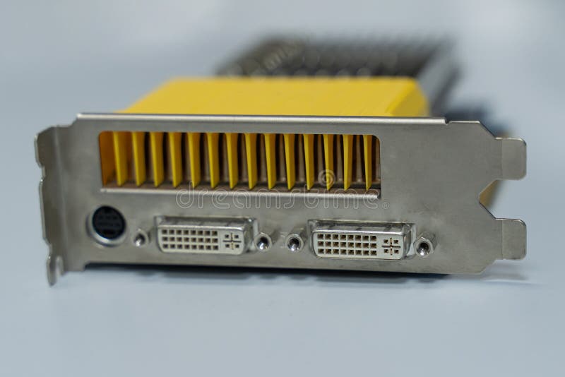 Computer Graphics Card Close Up, Focus on Dvi Output Stock Image ...
