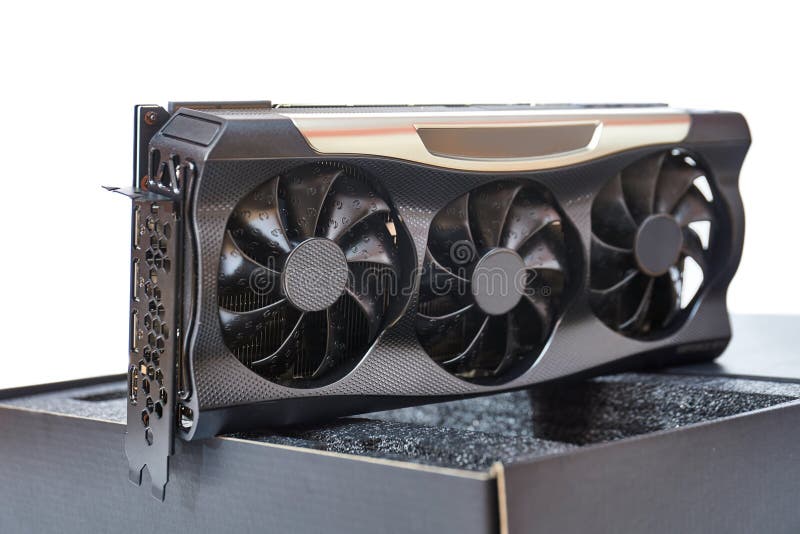 Computer Graphics Card on a Desk Stock Image - Image of powerful, gamer ...