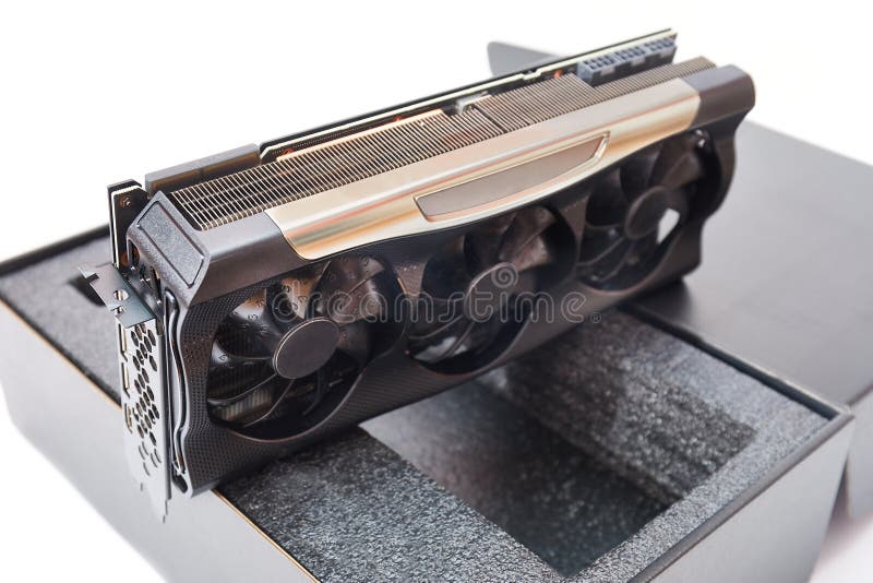 Computer Graphics Card on a Desk Stock Photo - Image of electronics ...