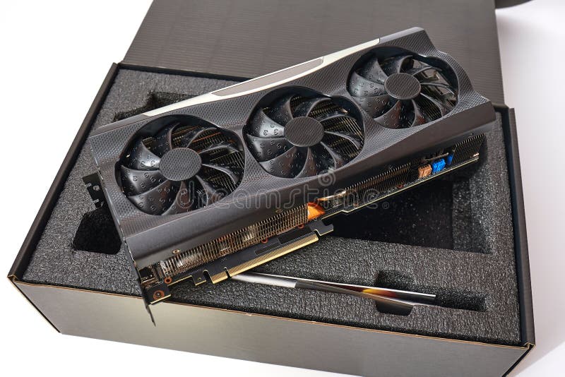 Computer Graphics Card on a Desk Stock Photo - Image of technology ...