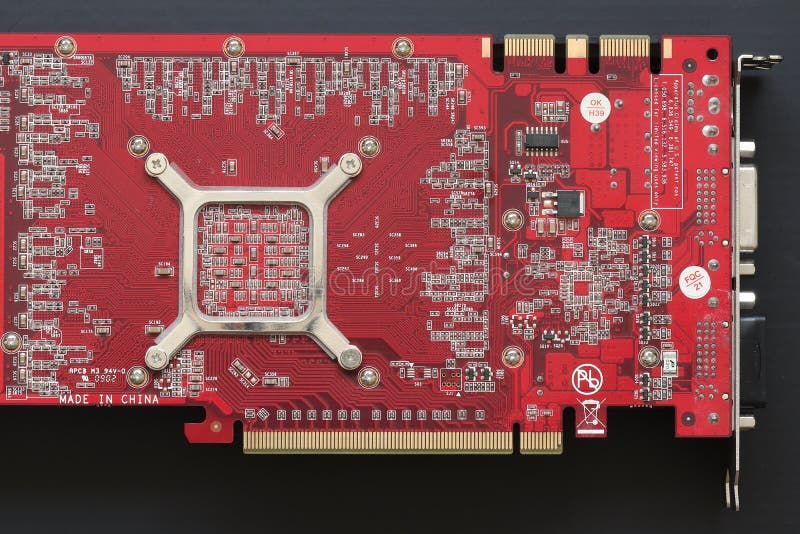 Computer graphics card. stock photo. Image of technology - 219019916