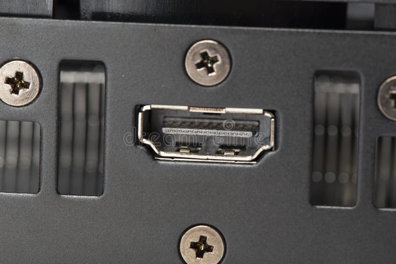 Computer Graphics Card, Focus on the HDMI, Displayport Connectors Stock ...