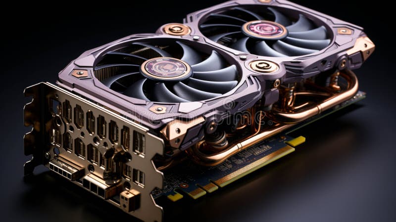 Computer Graphics Card Isolated on White Background Stock Image - Image ...