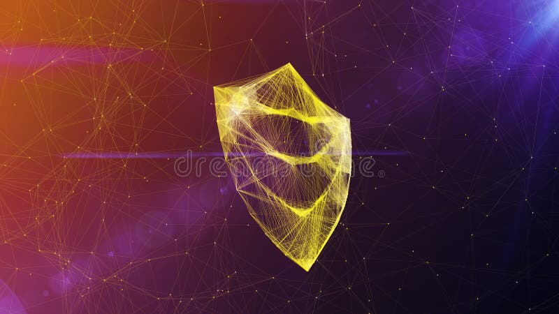 Shining Shield Symbol Placed Aslant Stock Illustration - Illustration ...