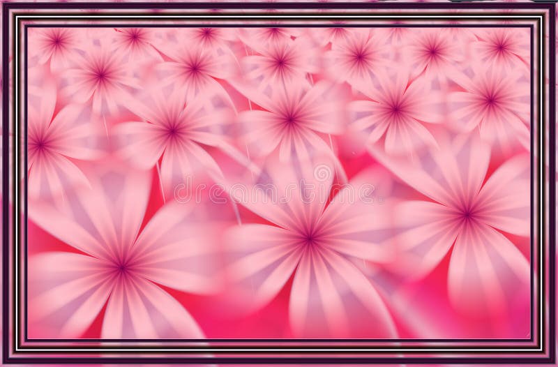 Computer Graphics. Fractal Texture in Frame. Flowers Stock Illustration ...
