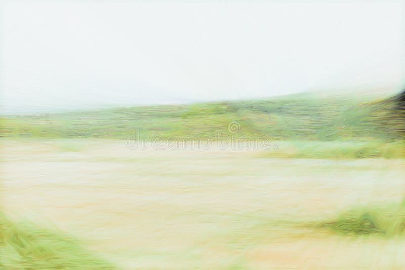 A Computer Graphics Landscape with Green Fields and Clouds. Stock Image ...