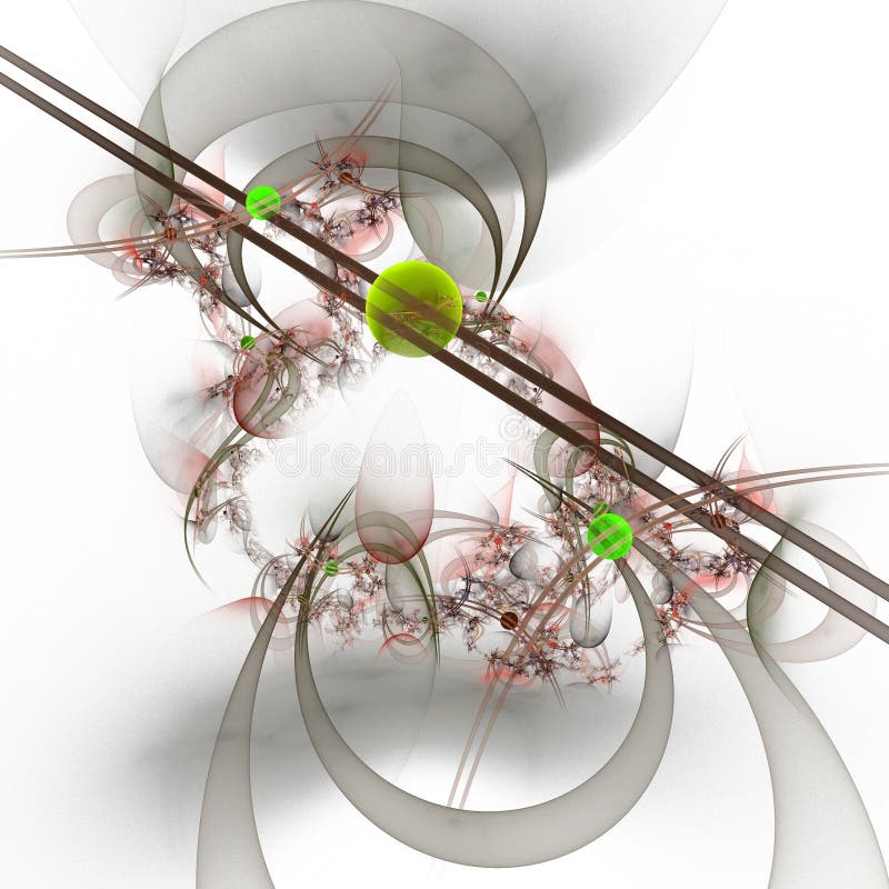 Computer Graphics: Marbles on Lines and Curves with Flowers Stock ...