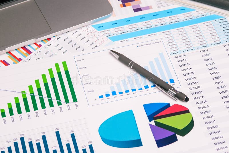 Computer, Graphics and Pen on the Desktop. Research and Analytics in ...