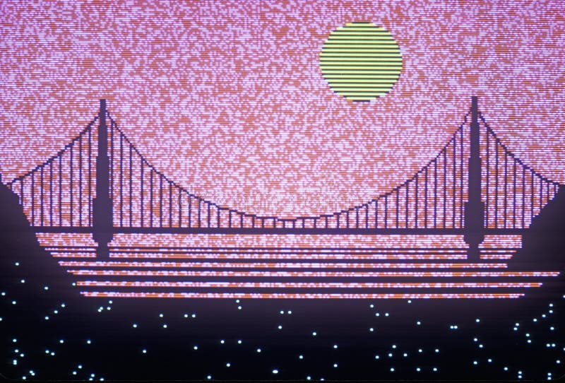 Computer Graphics Rendition of the Bay Bridge, San Francisco ...