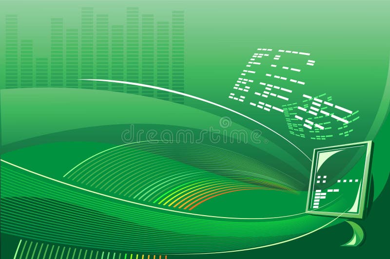 Computer Green Background Picture. Image: 7731044