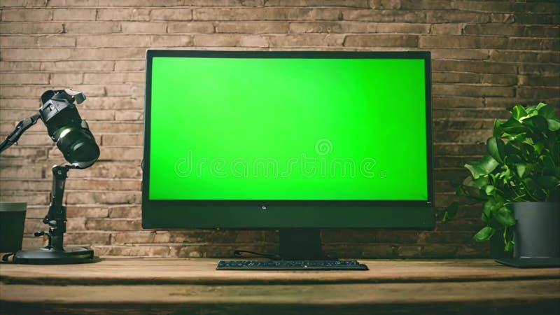 Green Screen Computer Mockup Stock Footage - Video of innovation ...