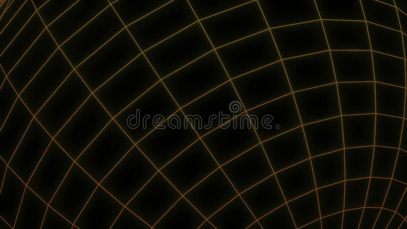Computer Grid Moves in Shape of Ball. Design. Electronic Grid in Retro ...