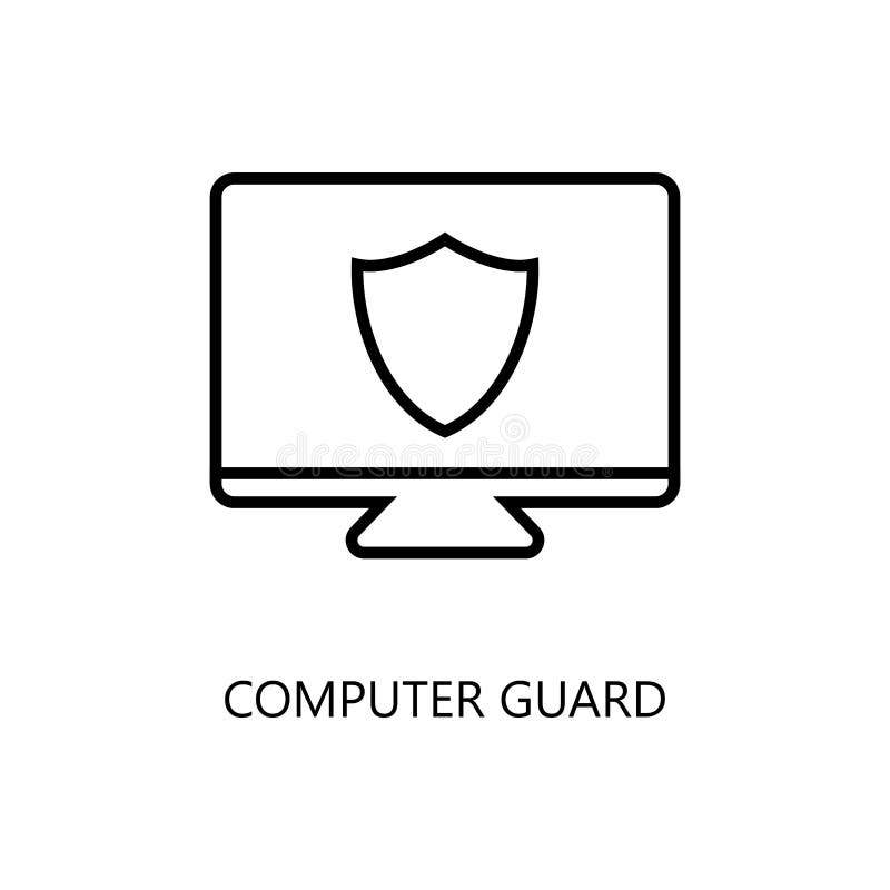Computer Guard Icon. Trendy Flat Vector Computer Guard Icon on White ...