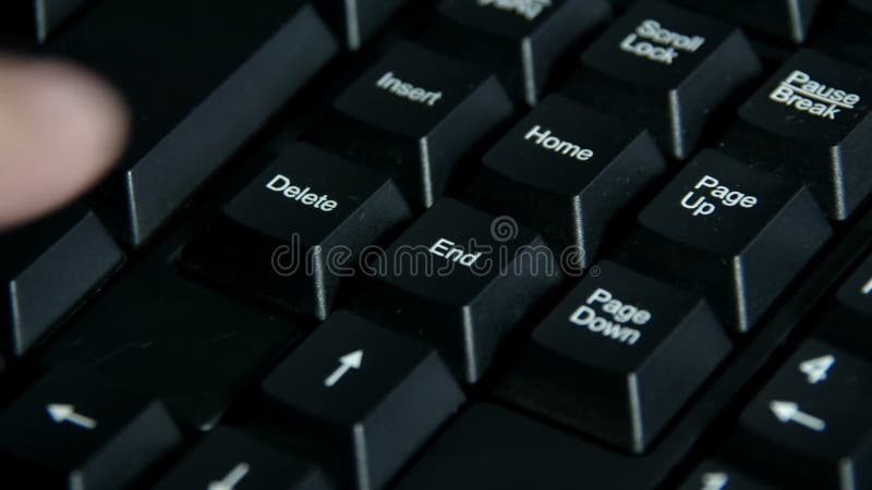 Computer Guy is Hitting Delete Button on PC Keyboard Stock Footage ...