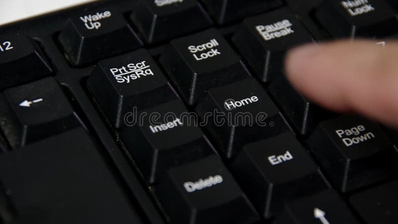 Computer Guy is Hitting Home Button on PC Keyboard Stock Footage ...