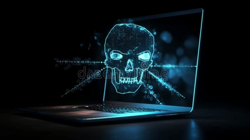 Computer Hack Warning Concept Of Attacking Generative Ai Stock Illustration Illustration Of