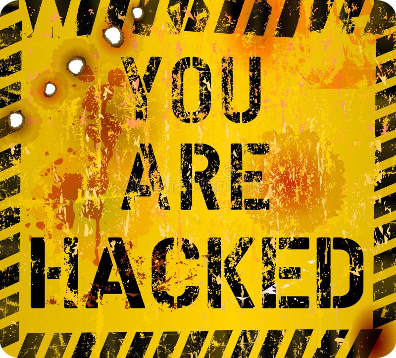 Computer hacker alert sign stock vector. Illustration of alert - 93021179