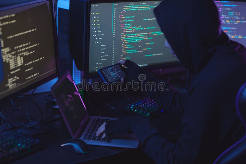 Computer Hacker stock photo. Image of hacker, code, card - 171322288