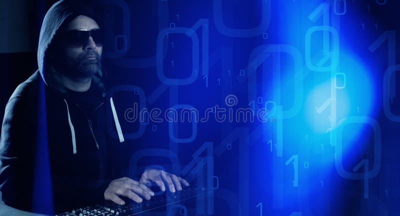 Computer Hacker Concept, Binary Code Abstract Background Stock Photo ...