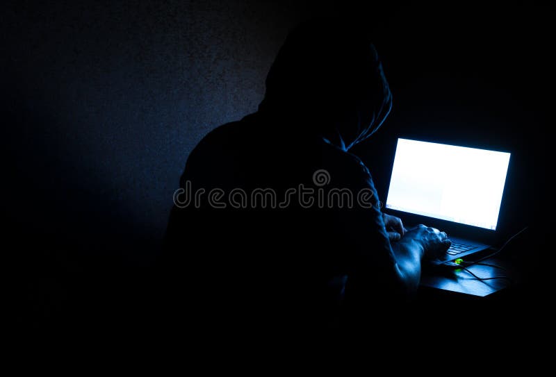 Professional Hacker at Work Stock Image - Image of work, felony: 71575719