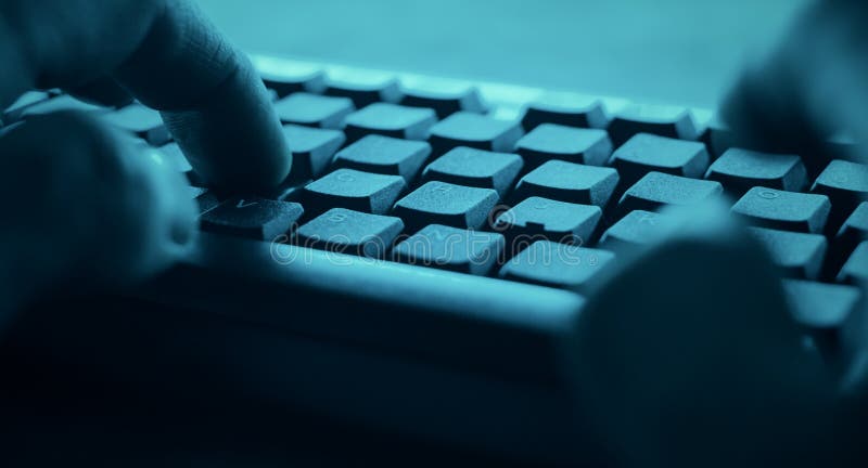 Computer Hacker Hacking Secured Computer System Stock Image Image Of