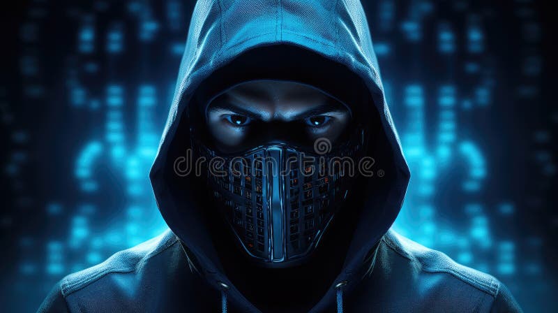 Computer Hacker in Hoodie. Hacker Attack, Virus Infected Software and ...