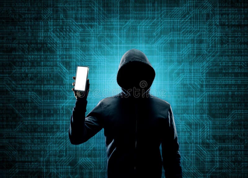 Computer Hacker in Hoodie. Obscured Dark Face. Hacker Attack, Virus ...