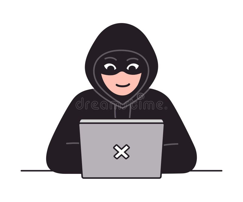 Cartoon Anonymous Character with Paper Bag on His Head Stock Vector ...