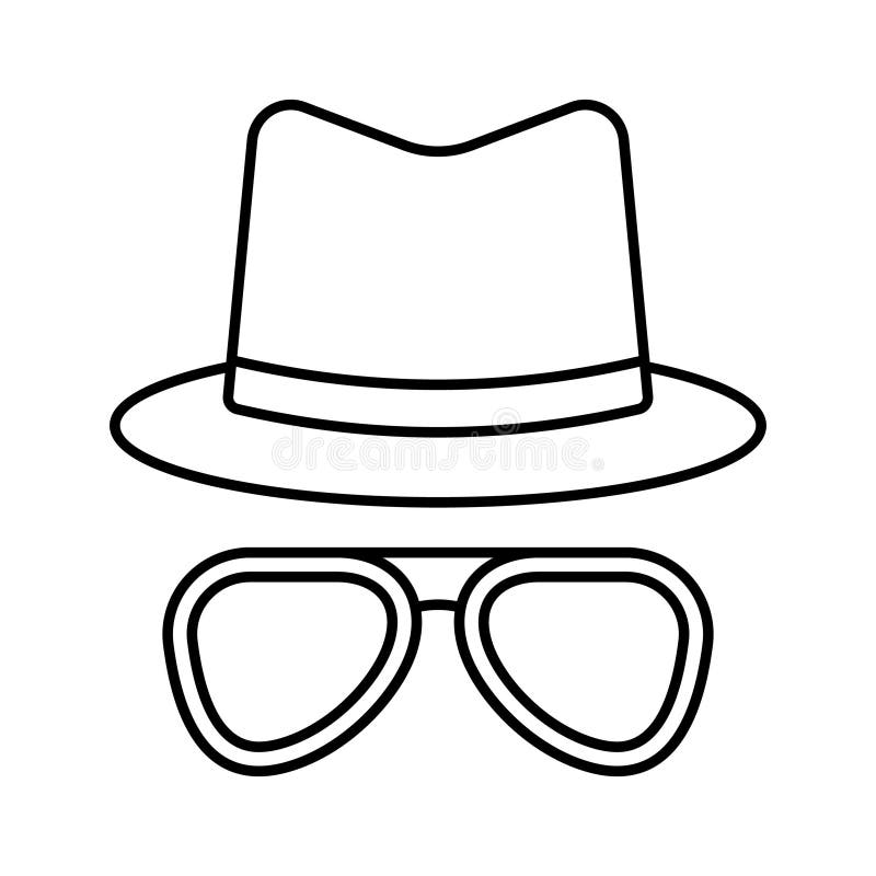 Hacker Outline Icon. Man with Laptop Vector Linear Symbol Stock Vector ...