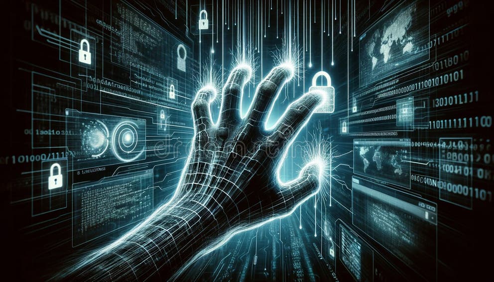 Computer Hacker Data Thief, Internet Fraud, Darknet and Cyber Security ...