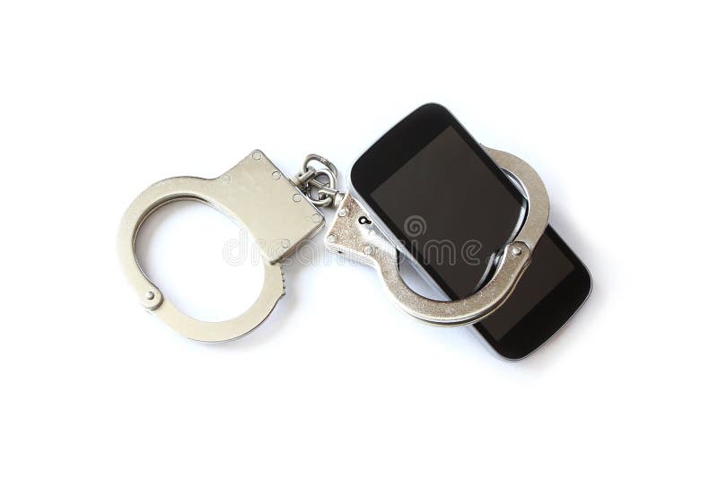 Gavel And Pair Of Handcuffs On Table Stock Image - Image of authority ...