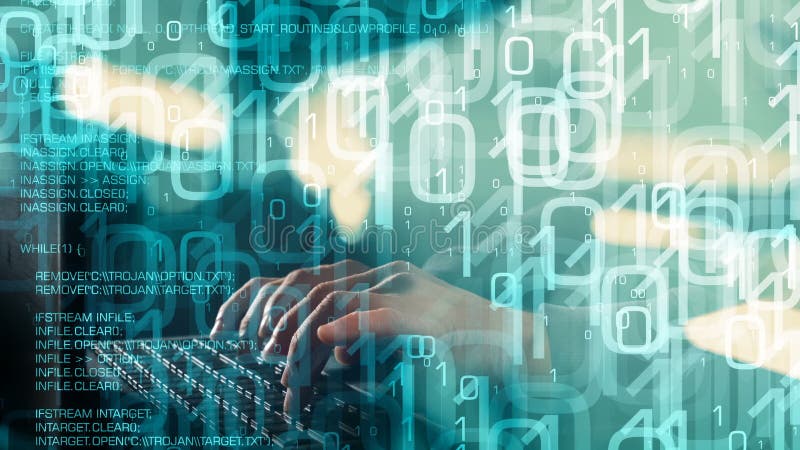 Computer Hacker Typing On Keyboard Cyber Attacks Stock Video Video Of Future Cyberattack