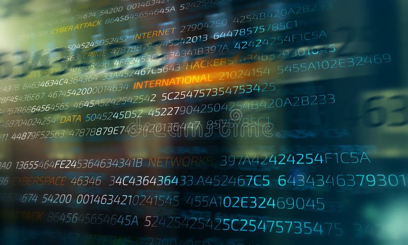 Computer hacking concept stock illustration. Illustration of data ...