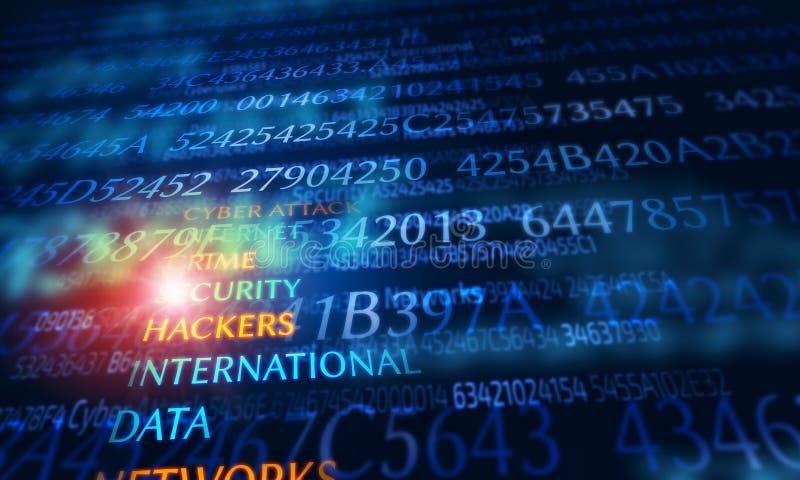 Computer hacking concept stock illustration. Illustration of data ...