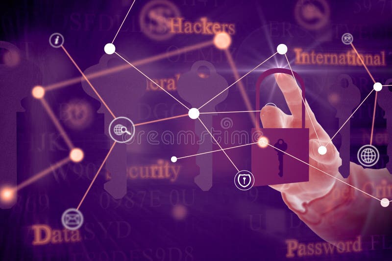 Computer Hacking Concept. Network Security. Computer Crimen Stock Photo ...