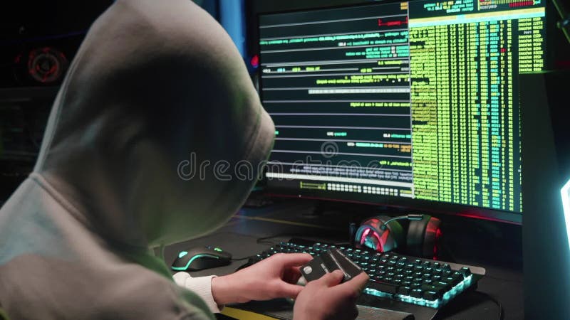A Young Gamer Emotionally Plays on the Computer, Close-up Stock Video ...