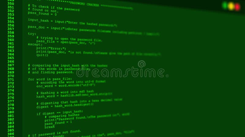 Computer Hacking Program with Computer Screen. Computer Hacker Coding ...