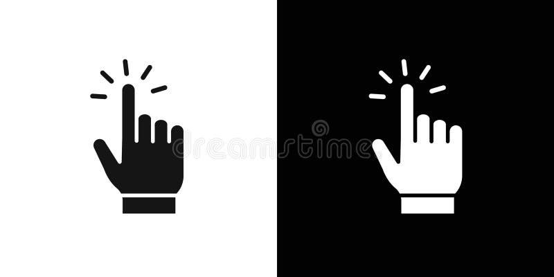 Computer Hand Cursor Click Icon Logo Set Vector Stock Vector ...