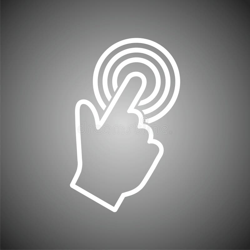 Hand cursor, hand icon stock vector. Illustration of cursor - 100094391