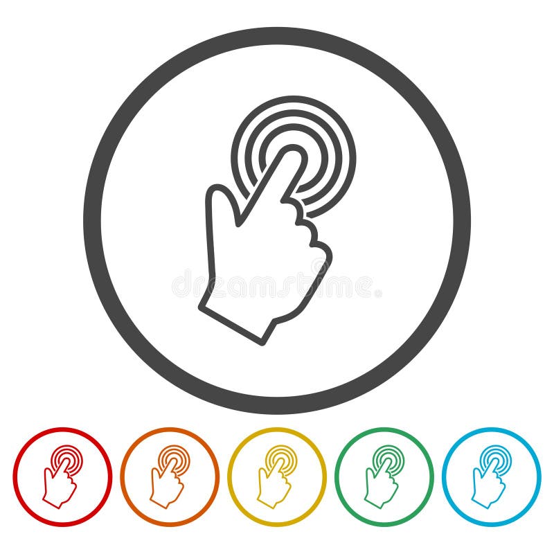 Hand cursor, hand icon stock vector. Illustration of cursor - 100094391