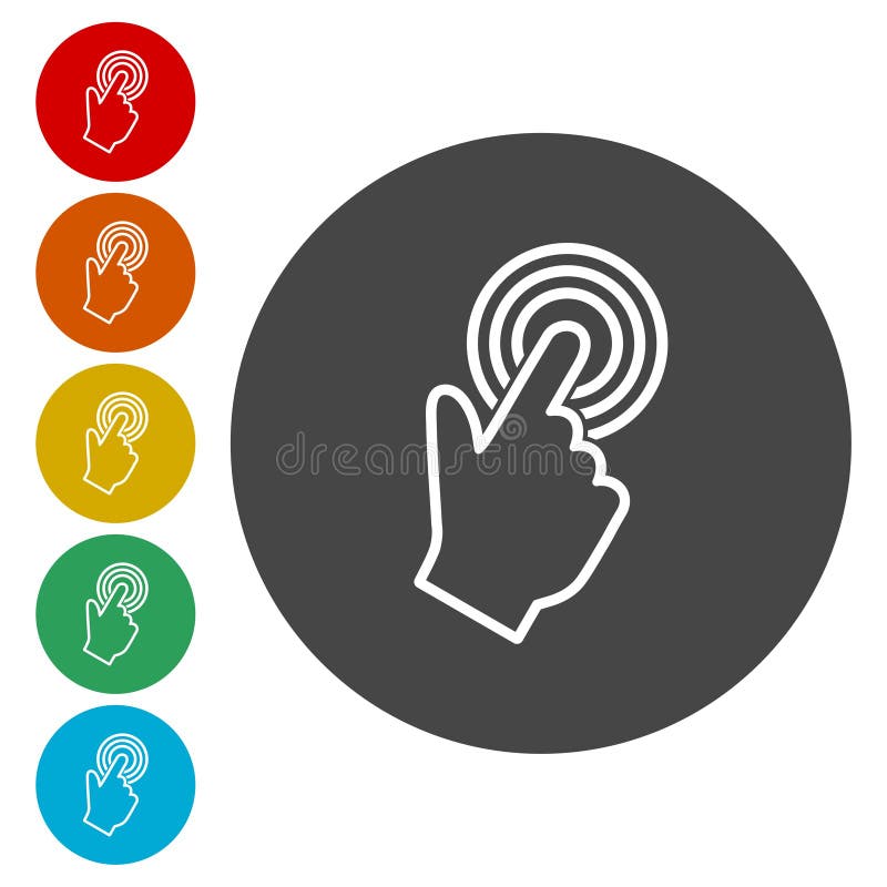 Computer Hand Cursor Icons Set Stock Vector - Illustration of design ...