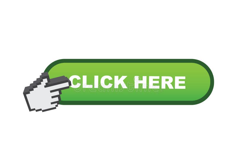 Computer Hand Mouse Cursor Clicking on a Button Stock Vector ...