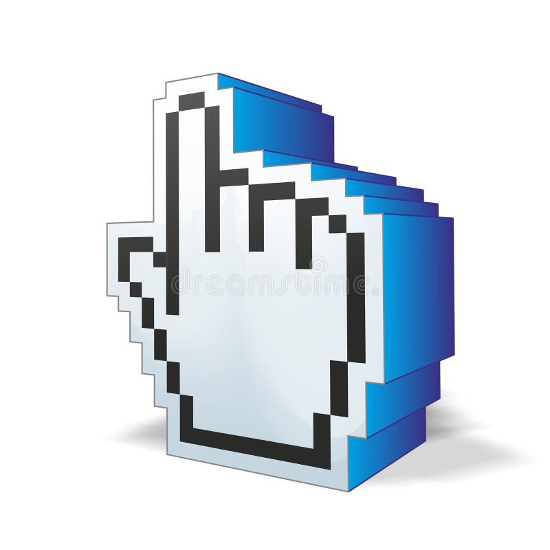 Computer hand symbol stock illustration. Illustration of sign - 89804005