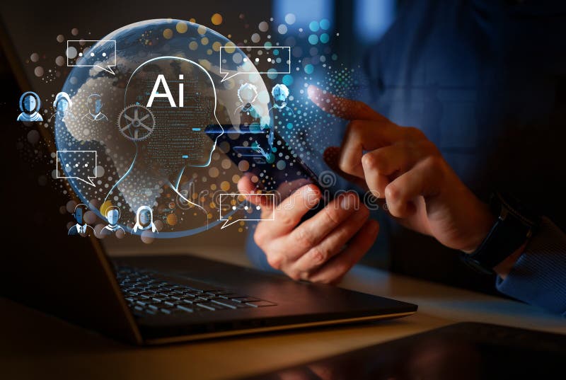 Concept of AI and Computer Technology Stock Photo - Image of digital ...
