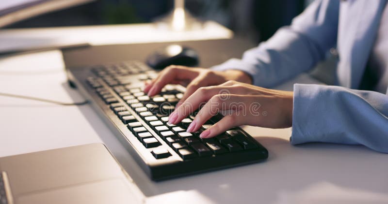 Computer, Hands or Person with Graphs or Documents on Desk for Sales ...