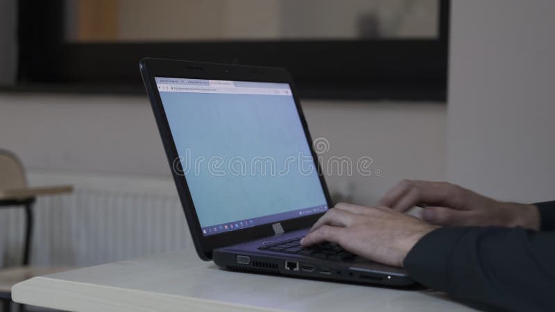 Computer using hands stock video. Video of document - 276695089