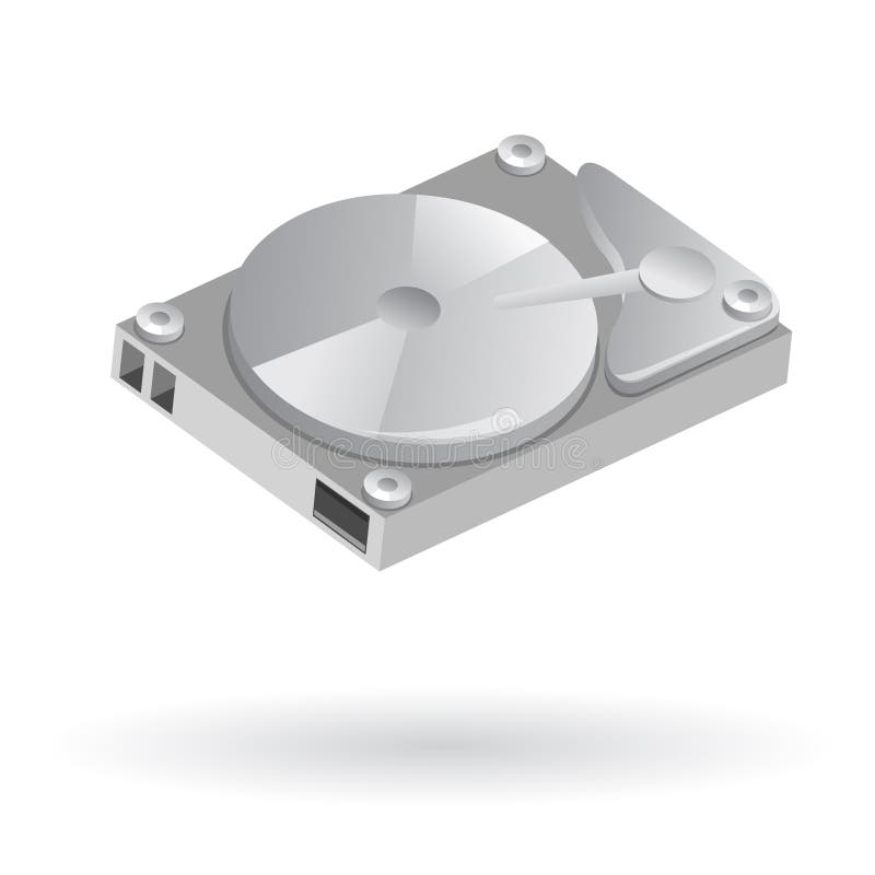 Isometric Hard Disk Vector Illustration Stock Vector - Illustration of ...