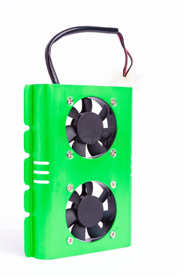 Computer Hard Disk Cooler (neon Green) Stock Image - Image of macro ...