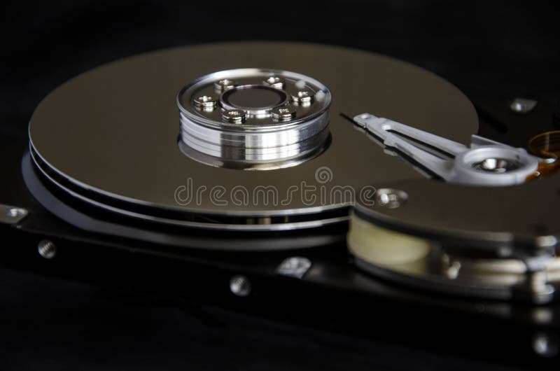 Computer Hard Disk Disassembled Stock Image - Image of digital, laptop ...